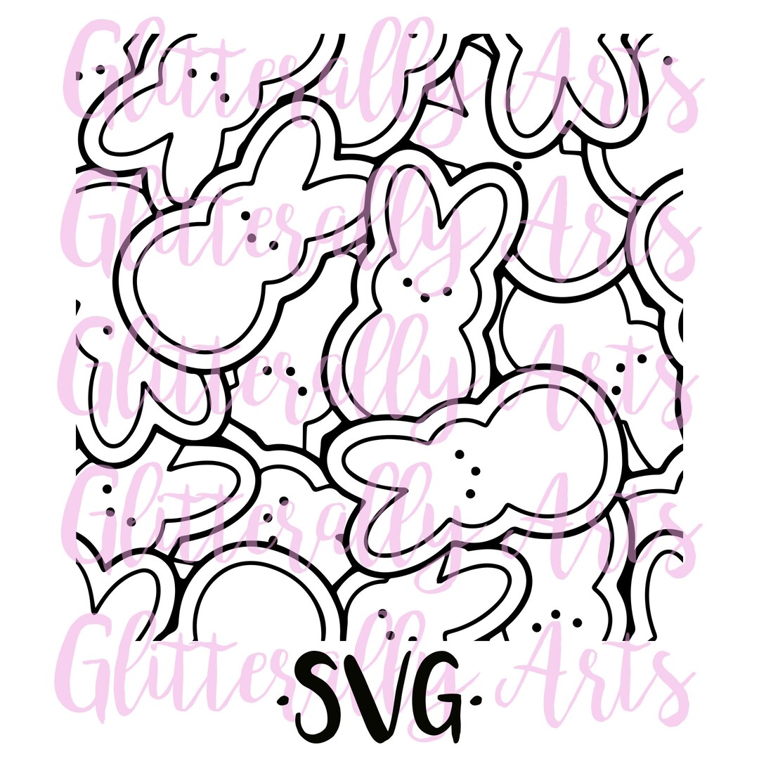 Easter Bunny Marshmallow Treats || Seamless Burst Digital File || SVG ...