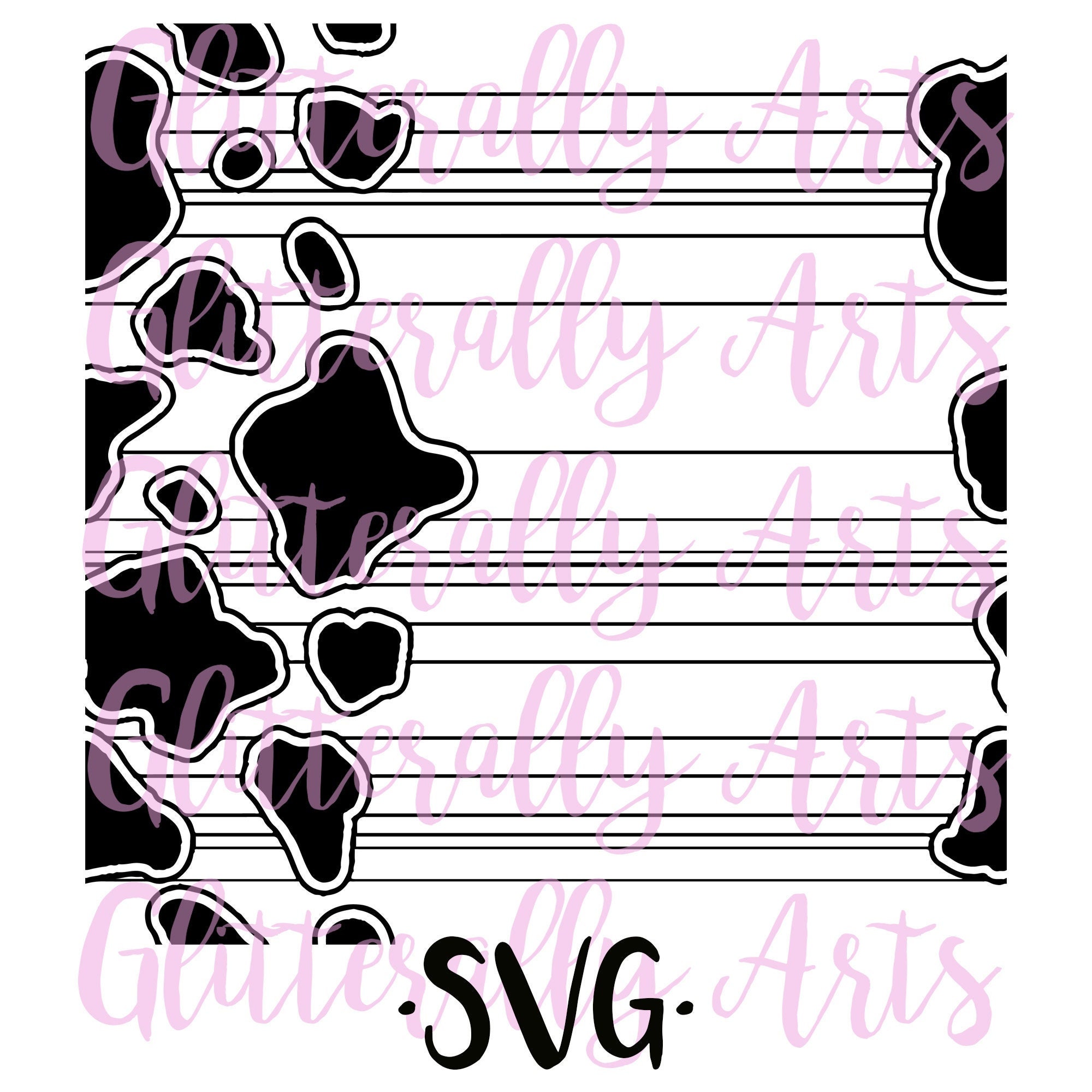 Cow Print & Stripes || Seamless Burst Digital File || SVG || - Etsy