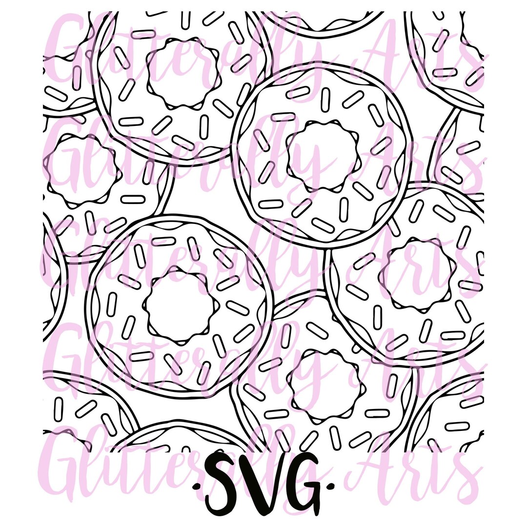 Donuts || Food || Seamless Burst Digital File || SVG || - Etsy