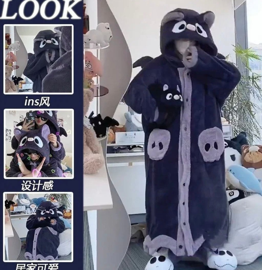 Sweet Animal Pjs, Cozy Creature Sleepwear, Cute Cartoon Nightclothes ...