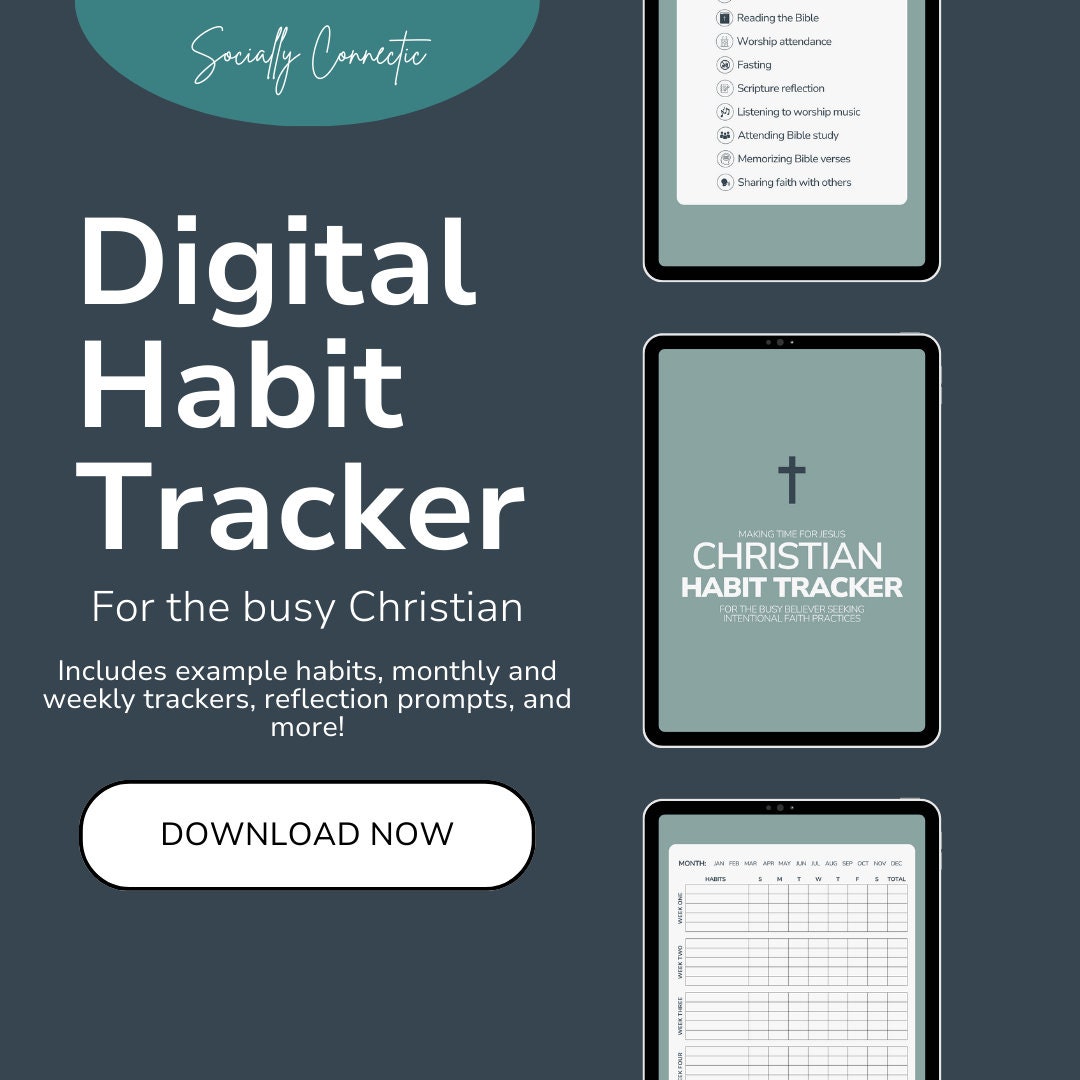 Christian Habit Tracker: Your Guide to Intentional Faith Practices - Etsy