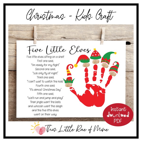 Christmas Handprint Poem Printable - Etsy