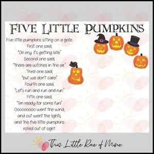 Five Little Pumpkins - Jack-o-lantern - Halloween - Poem - Handprint ...