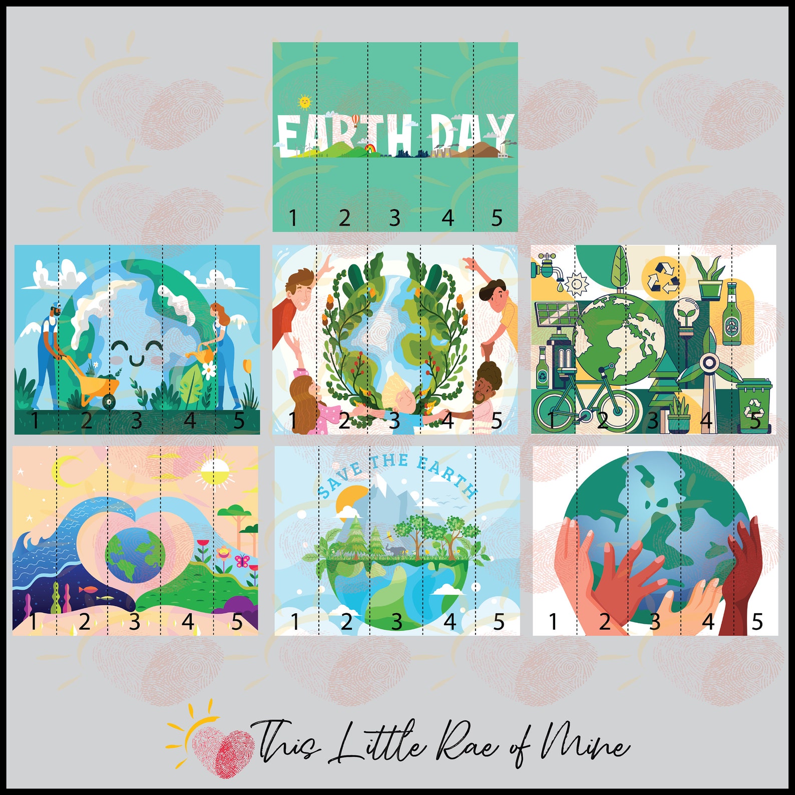 Earth Day Number Sequence Puzzle - Printable Number Activity - Math for ...