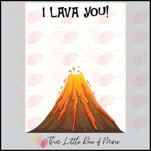 I Lava You - Volcano - Valentine's Day - Printable - Handprint Art ...