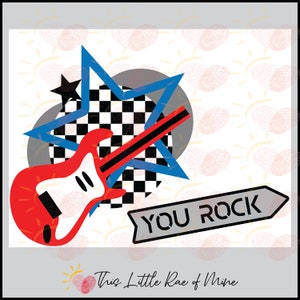 You Rock - Guitar - Father's Day - Birthday - Printable - Handprint Art ...