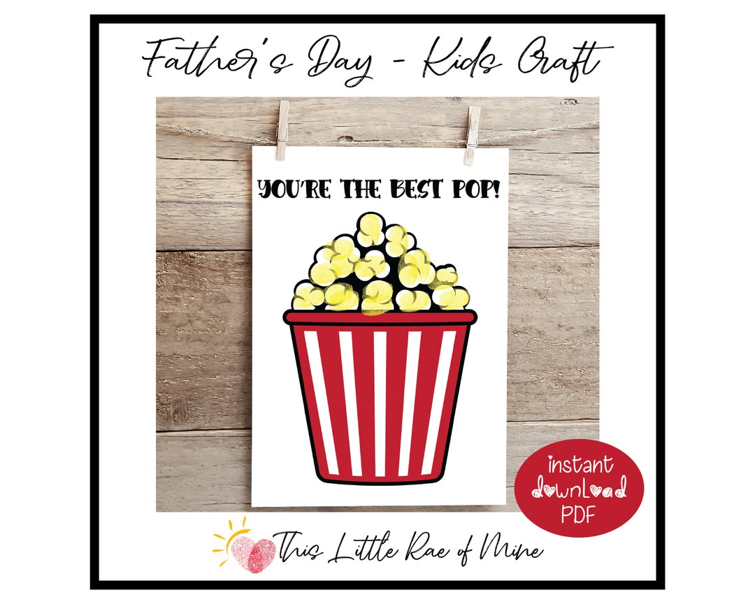 You're the Best Pop - Popcorn - Father's Day - Fingerprint Art ...