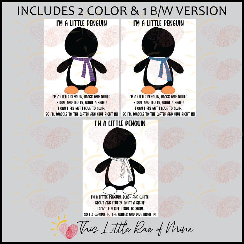 I'm A Little Penguin - Photo Keepsake Project - Printable - DIY Craft ...