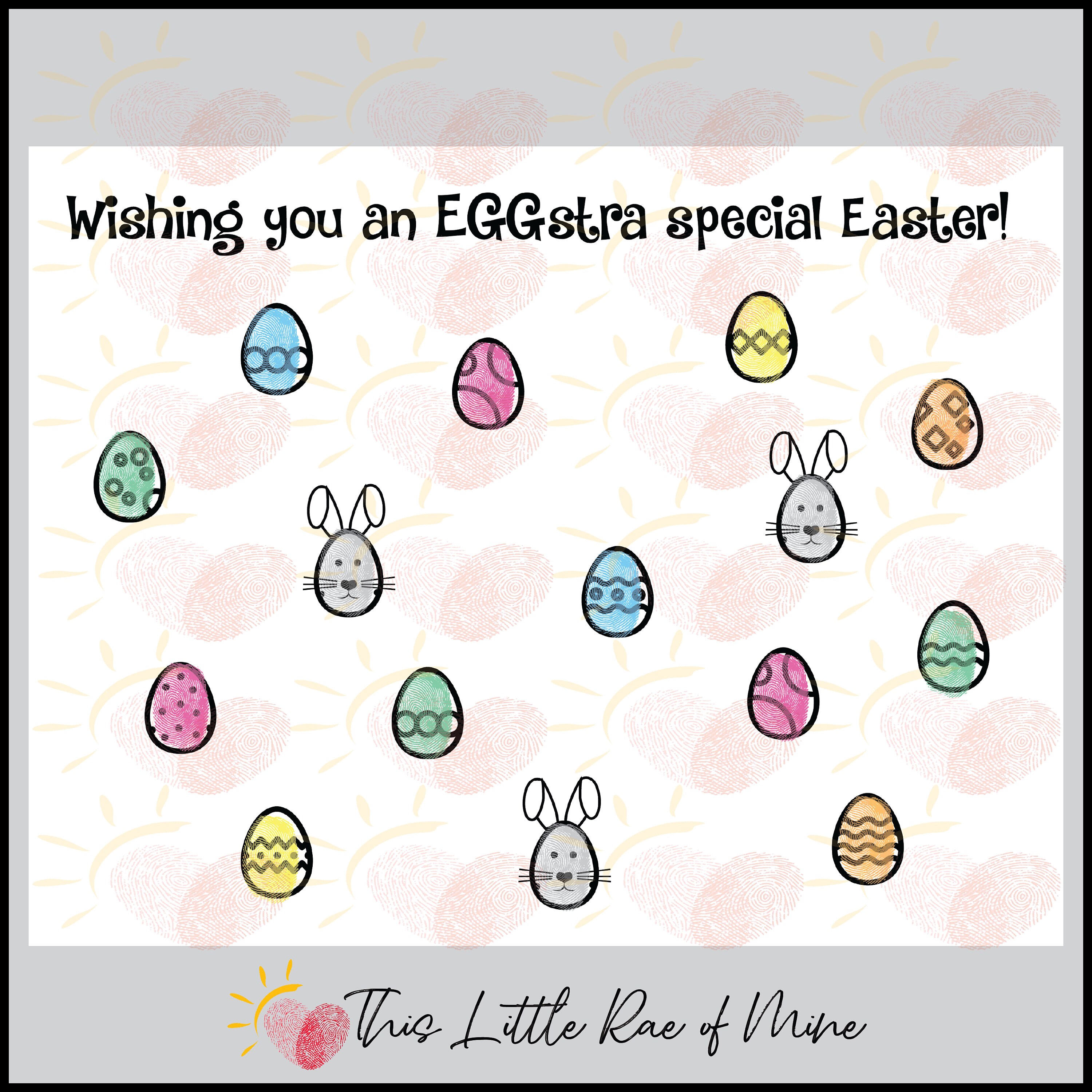Eggstra Special Easter - Fingerprint Art - Keepsake - Easter Printable ...