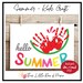 Hello Summer Watermelon Handprint Art Printable Summer - Etsy