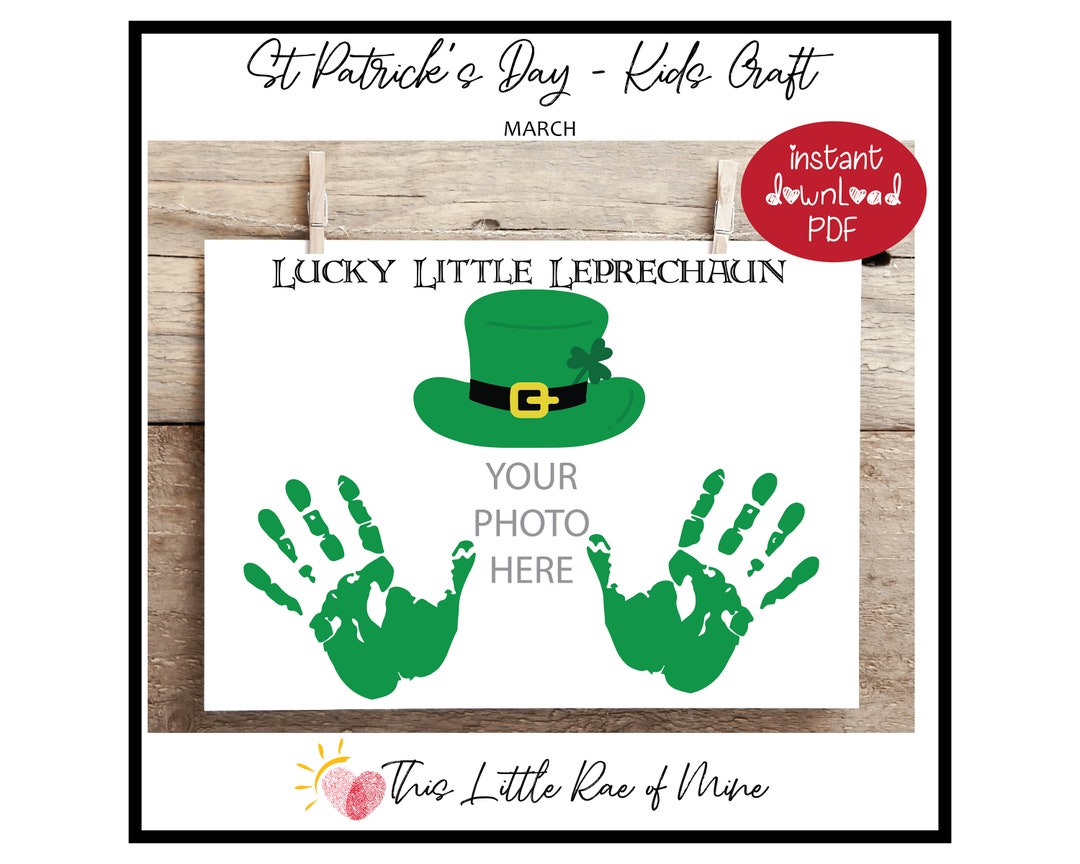 Lucky Little Leprechaun - St Patrick's Day - Handprint Art - Photo ...