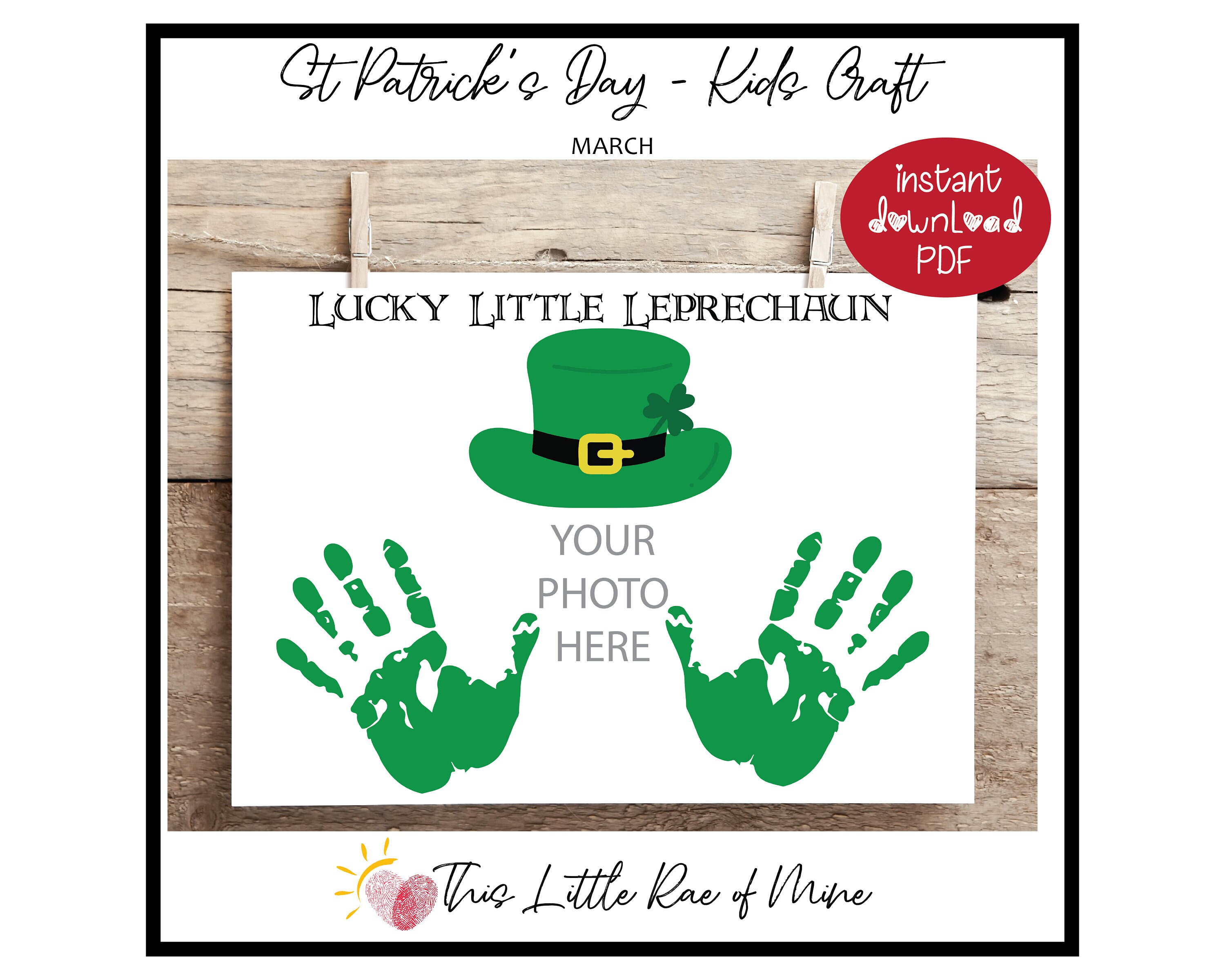 Lucky Little Leprechaun St Patrick's Day Handprint Art - Etsy