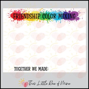 Friendship Color Mixing Love Kindness Friendship Printable Handprint ...
