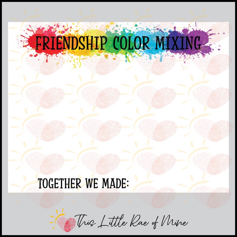 Friendship Color Mixing Love Kindness Friendship - Etsy