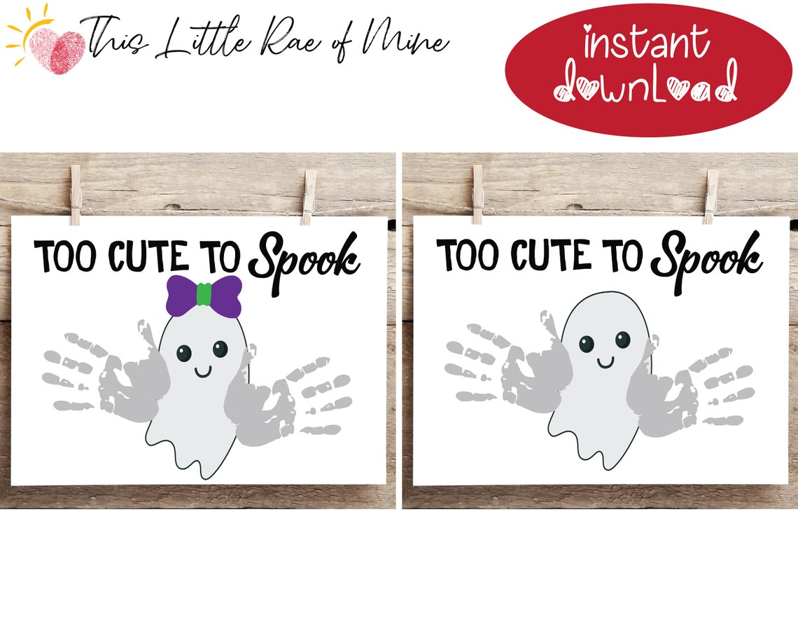 Too Cute to Spook Ghost Boy Girl Halloween October - Etsy