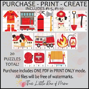 Fire Safety Week - Number Sequence Puzzle - Printable - Autumn - Math ...