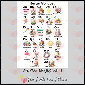 Easter - Abc's - Alphabet Poster and Cards - Printable Classroom Decor ...