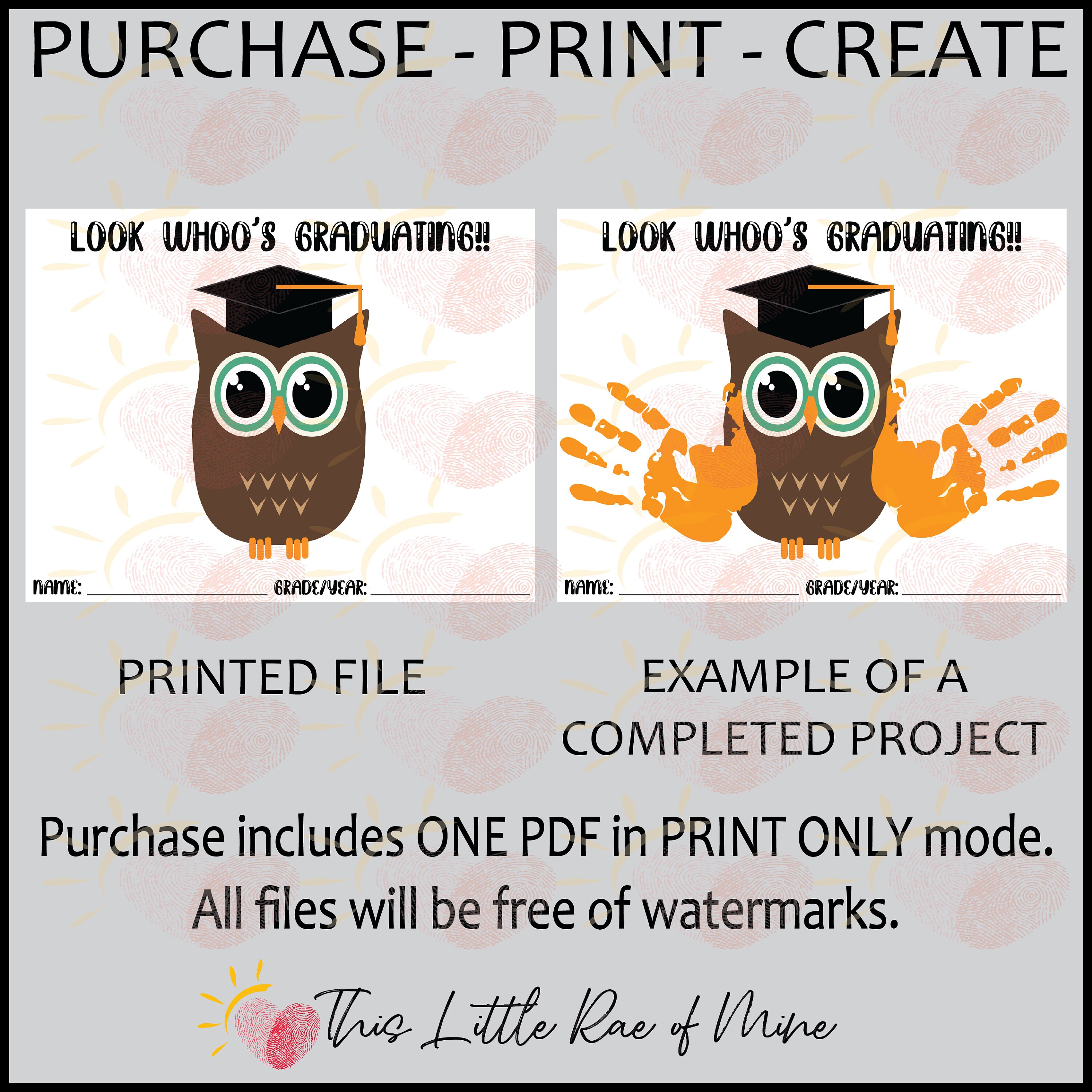 Owl Graduation Day Preschool Prek Kindergarten - Etsy