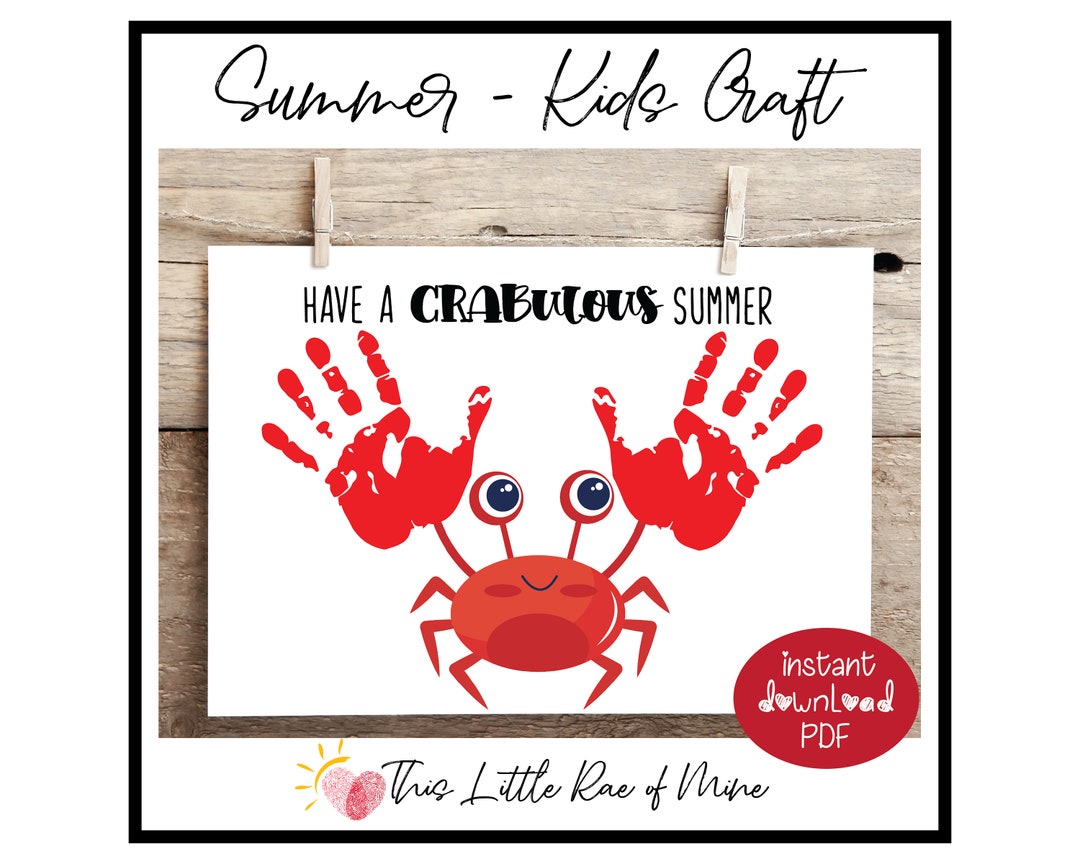 Crabulous - Summer - Crab - Summer Fun - Beach - Handprint Art ...