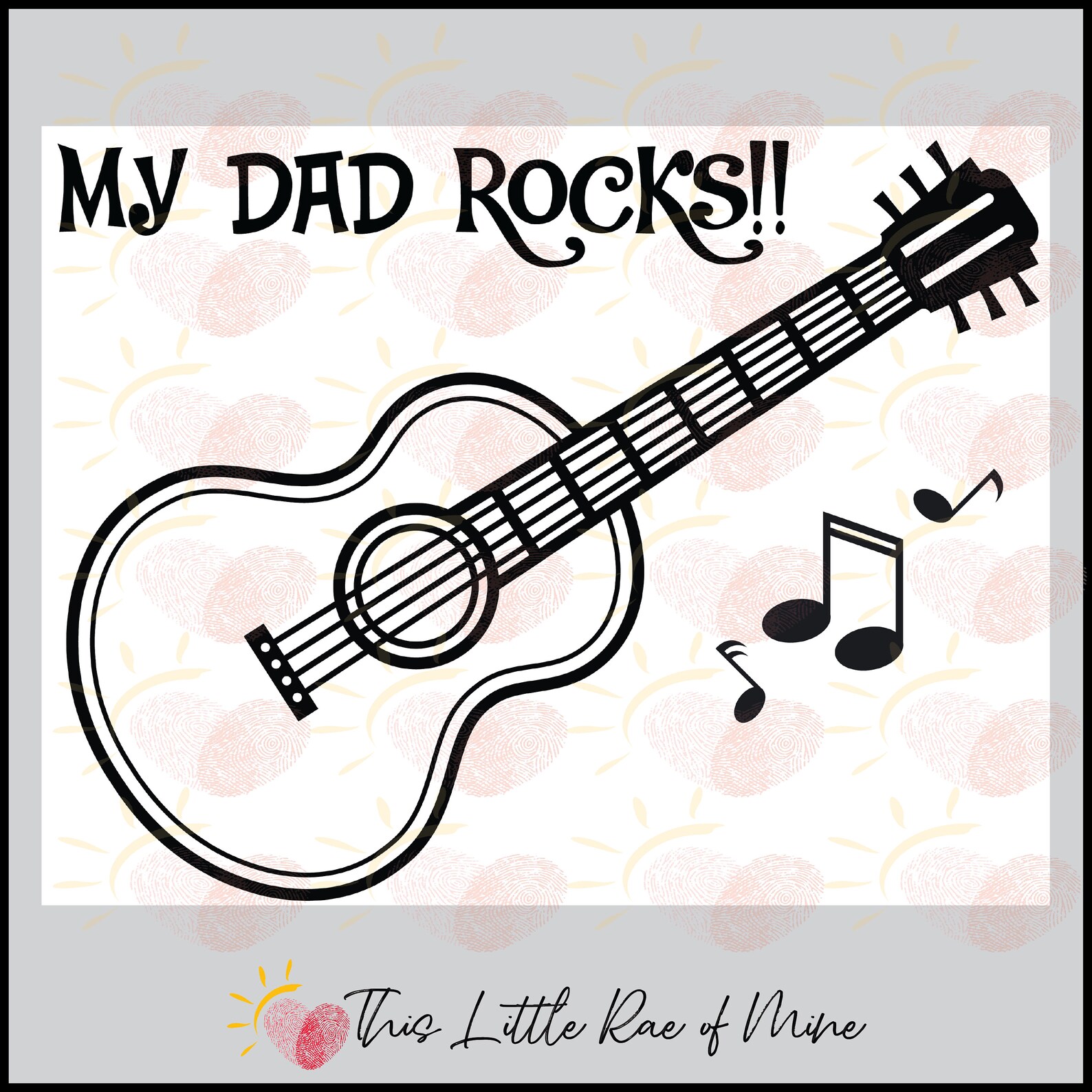 My Dad Rocks Grandpa You Rock Guitar Music - Etsy