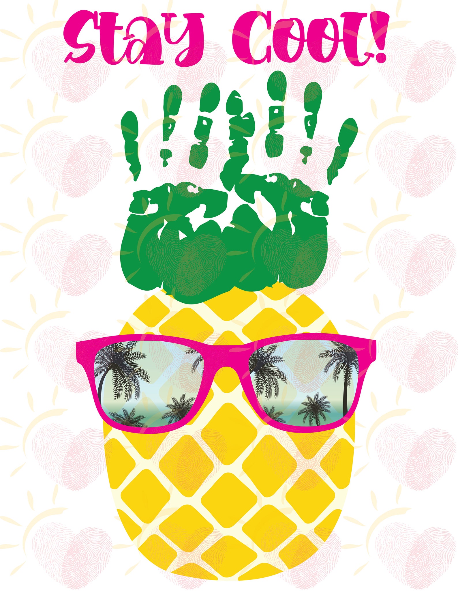 Stay Cool Pineapple Summer Fun Footprint Handprint Art - Etsy