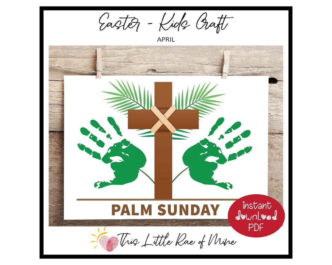 Palm Sunday - Religious Easter - Jesus - Handprint Art - Keepsake ...