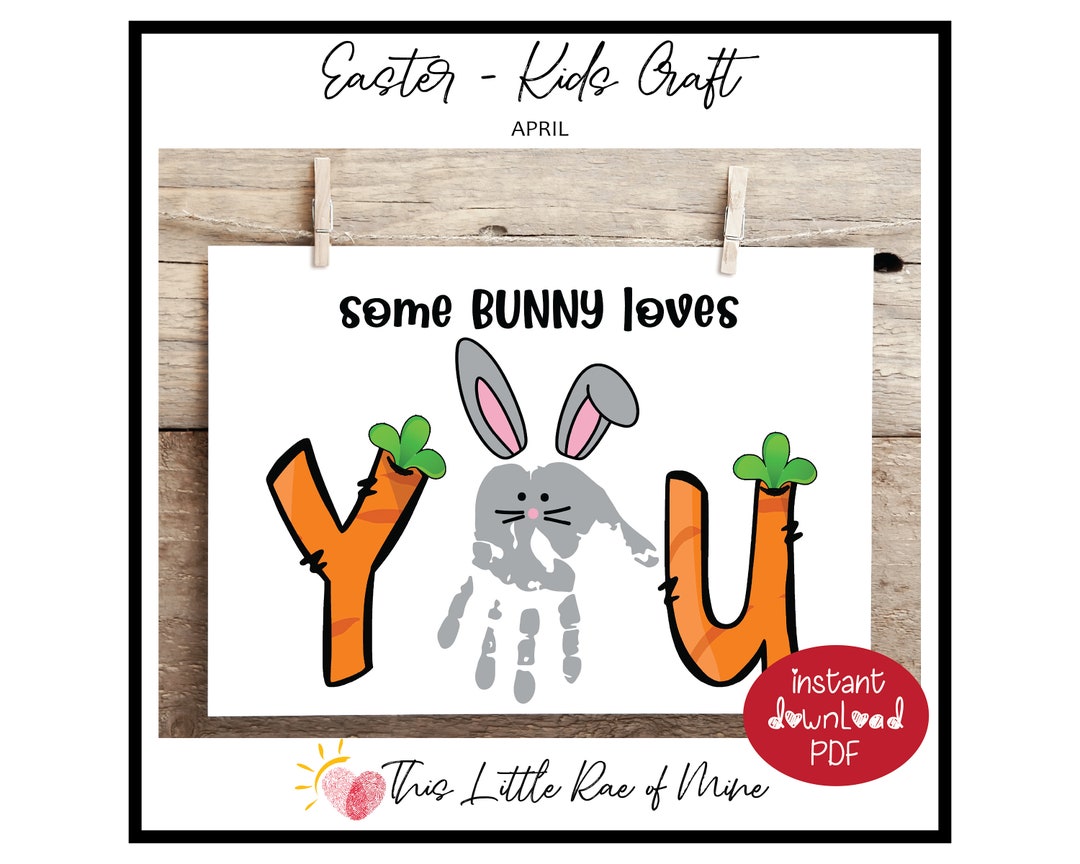 Some Bunny Loves You - Easter - Footprint Handprint Art - Keepsake ...