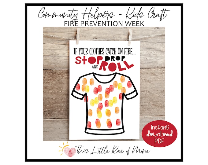 Stop Drop Roll - Fingerprint - Fire - Fire Safety Prevention Week ...