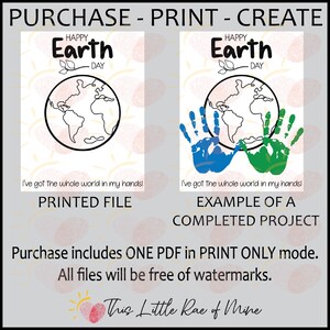 I've Got the Whole World in My Hands - Earth Day - Handprint Art ...