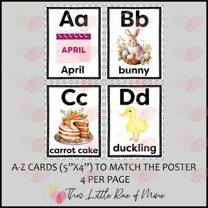 Easter - Abc's - Alphabet Poster and Cards - Printable Classroom Decor ...