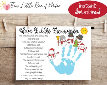 Christmas Kids Handprint Art - Etsy