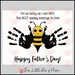 Lucky as Can Bee Bumble Bee Father's Day Handprint Art Printable ...