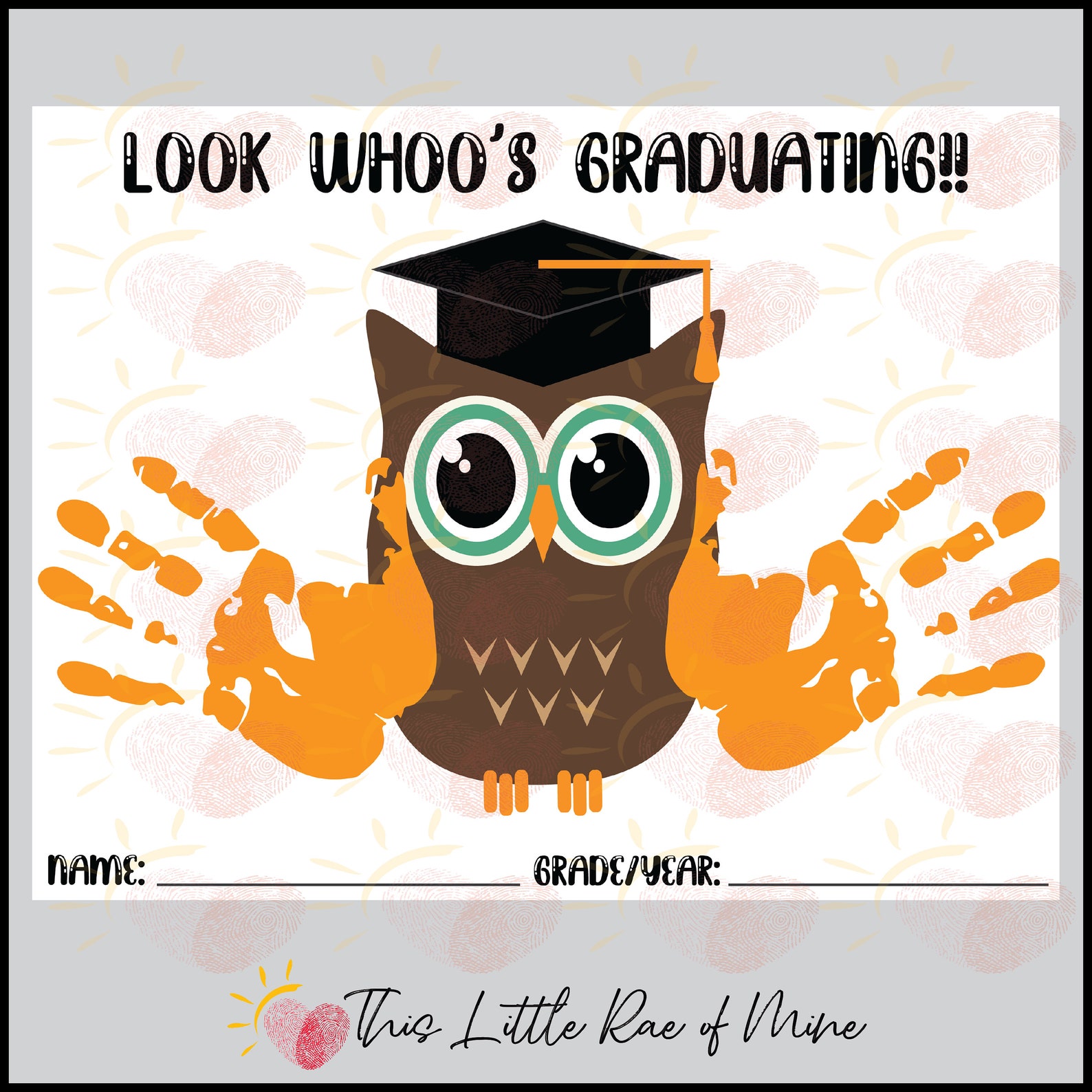 Owl - Graduation Day - Preschool - Prek Kindergarten – Keepsake – Sign ...