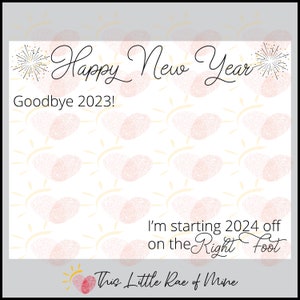 Happy New Year Stepping Into 2024 Footprint Handprint - Etsy