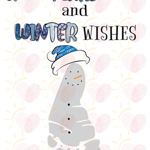 Snowflake Kisses Winter Wishes Snowman Christmas - Etsy