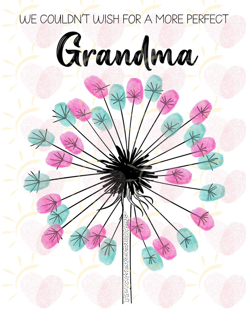 Grandma Wish Dandelion Mother's Day Birthday - Etsy
