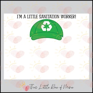 Sanitation Worker - Handprint Art - Photo - Keepsake - Printable - Kids ...