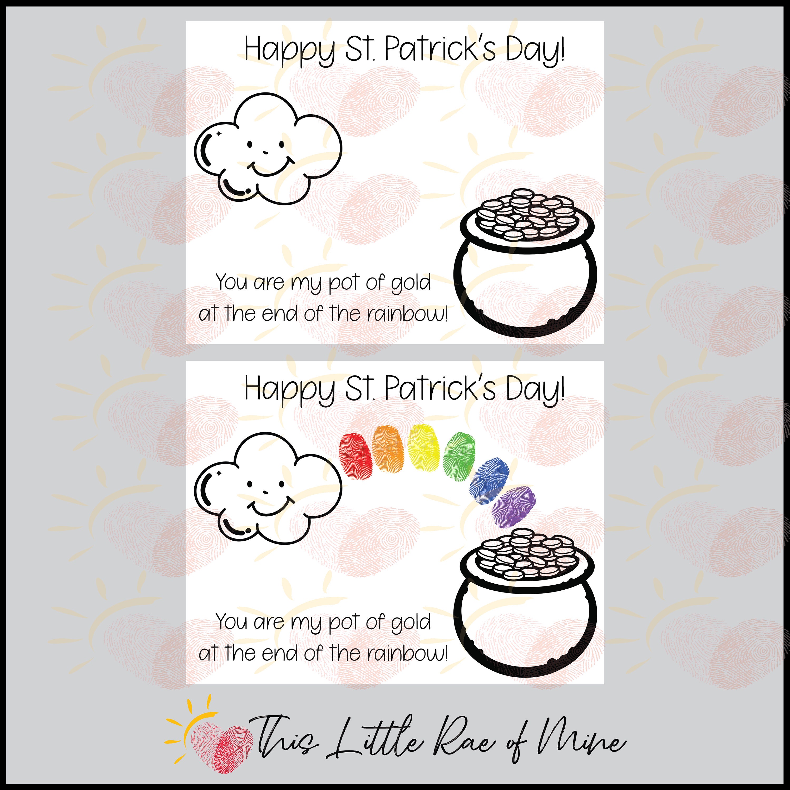 Rainbow Pot of Gold St Patrick's Day Printable - Etsy