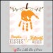 Pumpkin Kisses & Harvest Wishes Handprint Art Keepsake Fall Printable ...