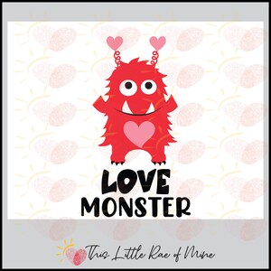 Love Monster - Valentine's Day - Printable - Handprint Art - Keepsake ...
