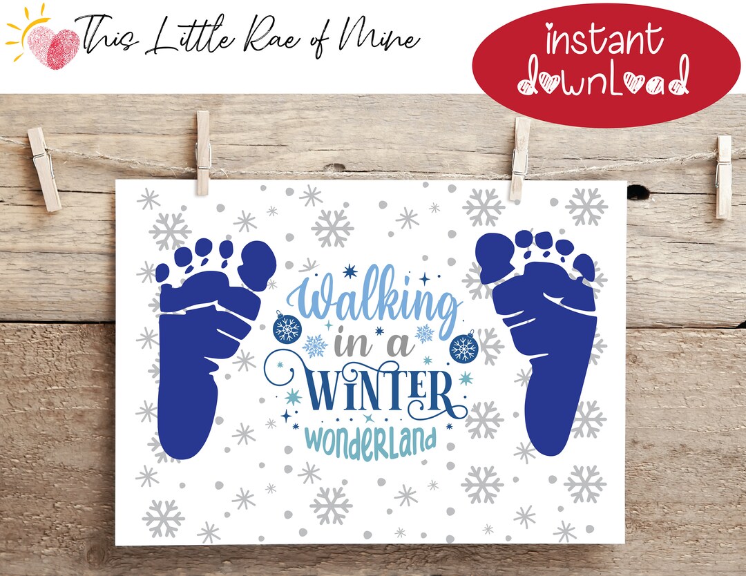 Walking in a Winter Wonderland Snow Christmas Footprint - Etsy