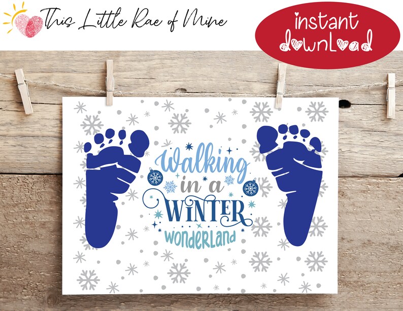 Walking in a Winter Wonderland Snow Christmas Footprint - Etsy