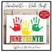 Juneteenth Independence Day - Handprint Art - Printable - Keepsake ...