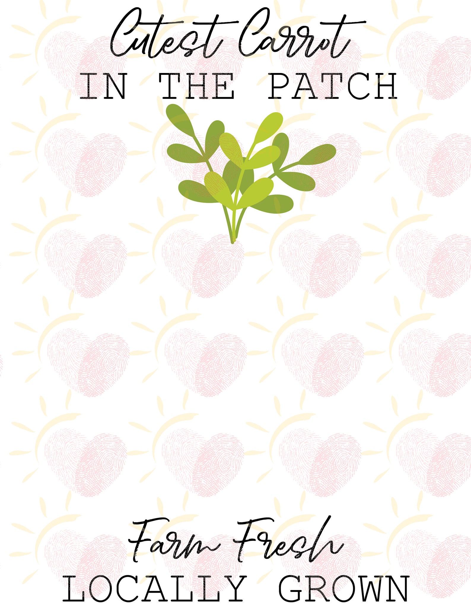 Cutest Carrot in the Patch Farm Fresh Footprint Art | Etsy