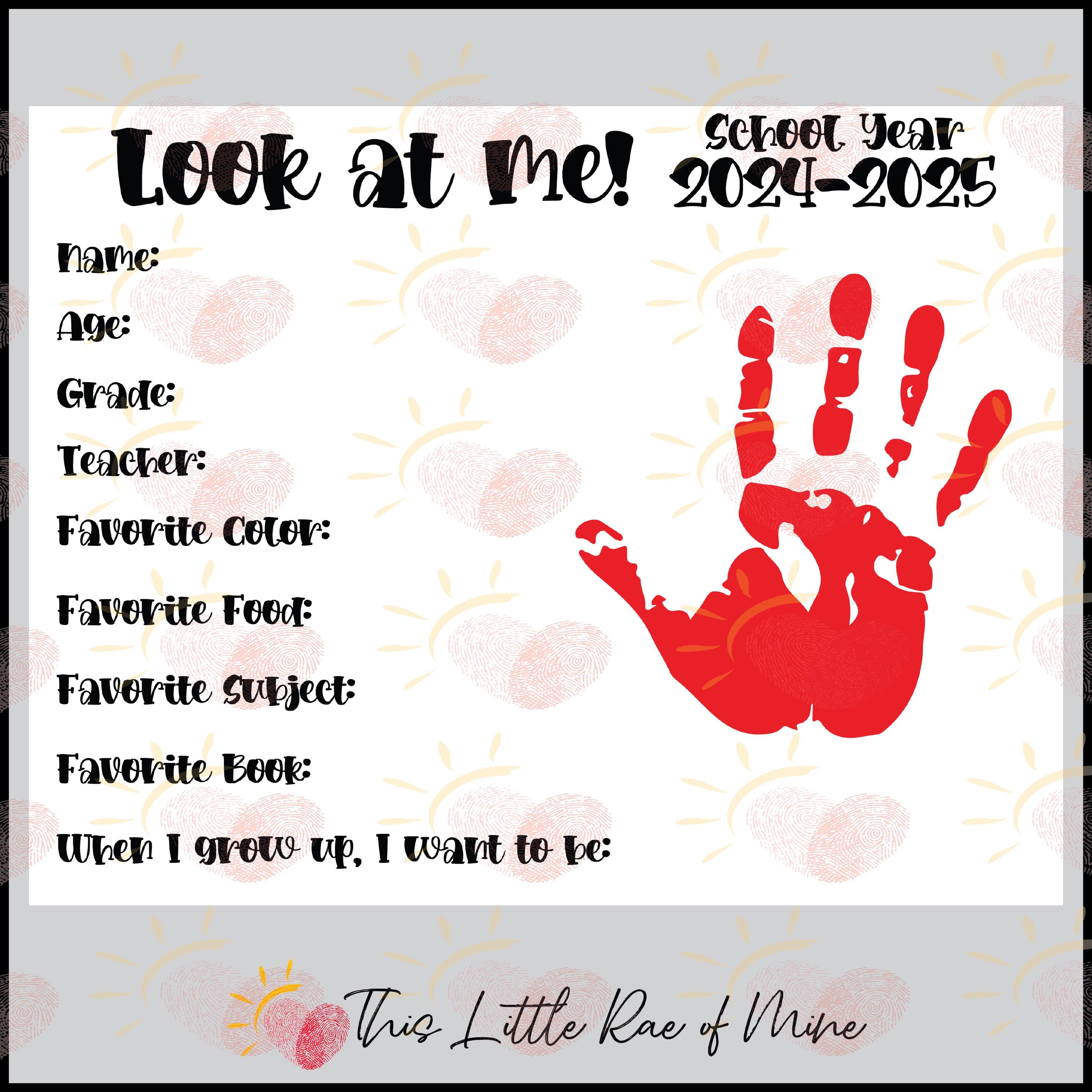 Last Day of School - Graduation Day – Keepsake - Handprint Art – DIY ...