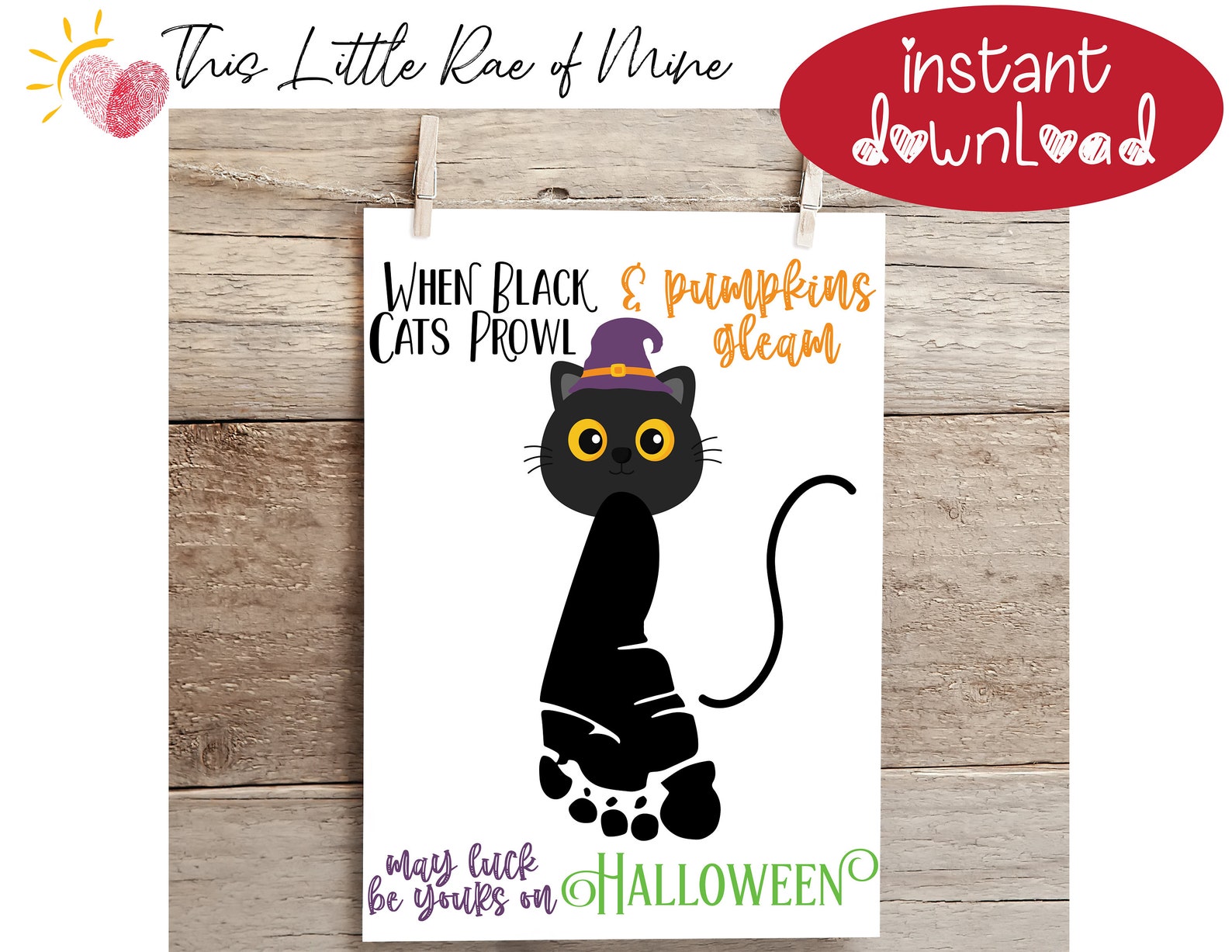 Black Cats Prowl Pumpkin Halloween Footprint October - Etsy