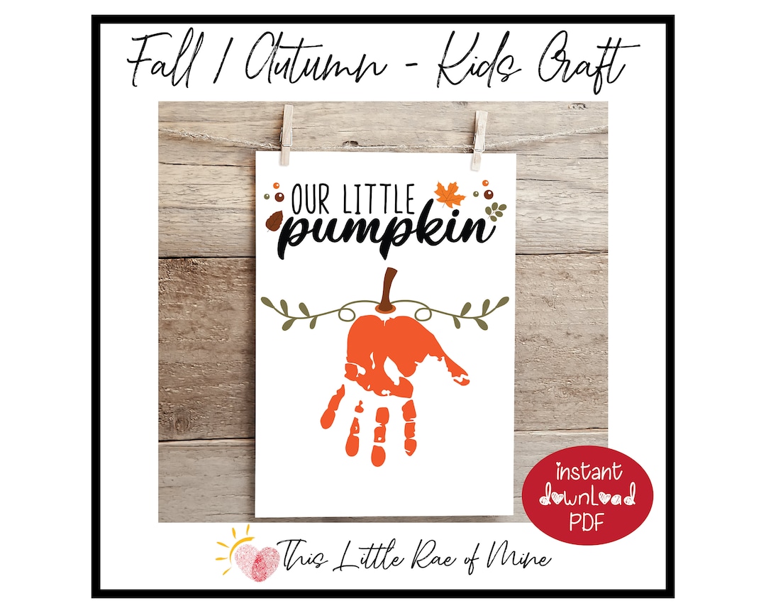 Our Little Pumpkin - Pumpkin Patch - Handprint Art - Keepsake - Fall ...