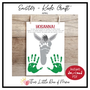 Hosanna - Palm Sunday - Religious Easter - Jesus - Donkey - Handprint ...