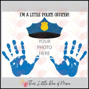 Little Police Officer - Police Dept - Handprint Art - Photo - Keepsake ...