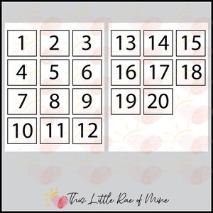 Apple Seed - Counting Mat - Numbers 1-20 - Autumn - Fall - Printable ...